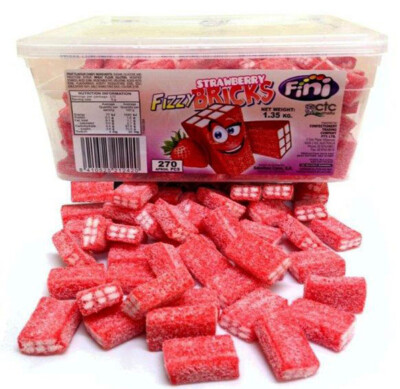 Fini Fizzy Strawberry Bricks 2kg | eBay