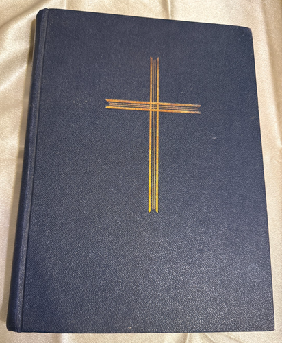 VTG RUSSIAN ORTHODOX GOSPEL BOOK Cyrillic HC Blue Gold Cross Religious ...