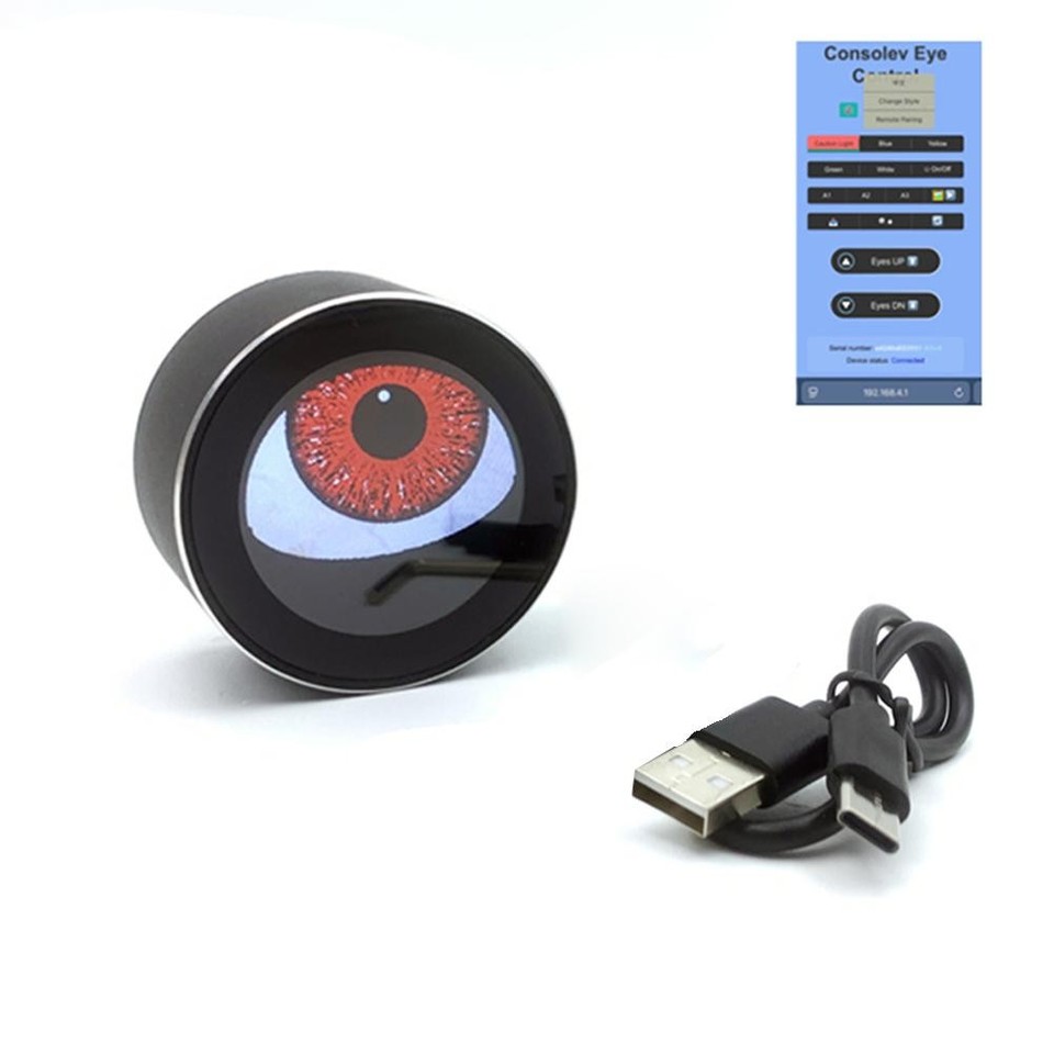 Bicycle Devil Eye Light Multiple Colors + Dynamic Eye Animation USB ...