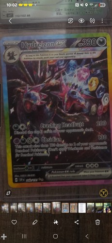 Hydreigon Ex #223 Tera Type Full Art Rare Surging Sparks Pokemon Card ...