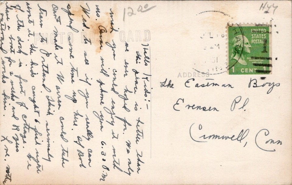 1951, Burton Lodge, Whites Bridge, NORTH WINDHAM, Maine Real Photo ...