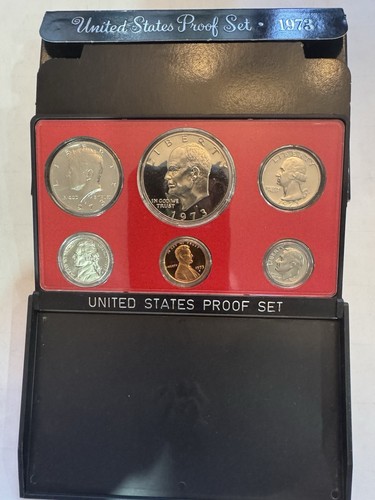 1973 S U.S. Mint Proof Set. 6-Coins + OGP. THIS PROOF SET IS OVER 50 ...