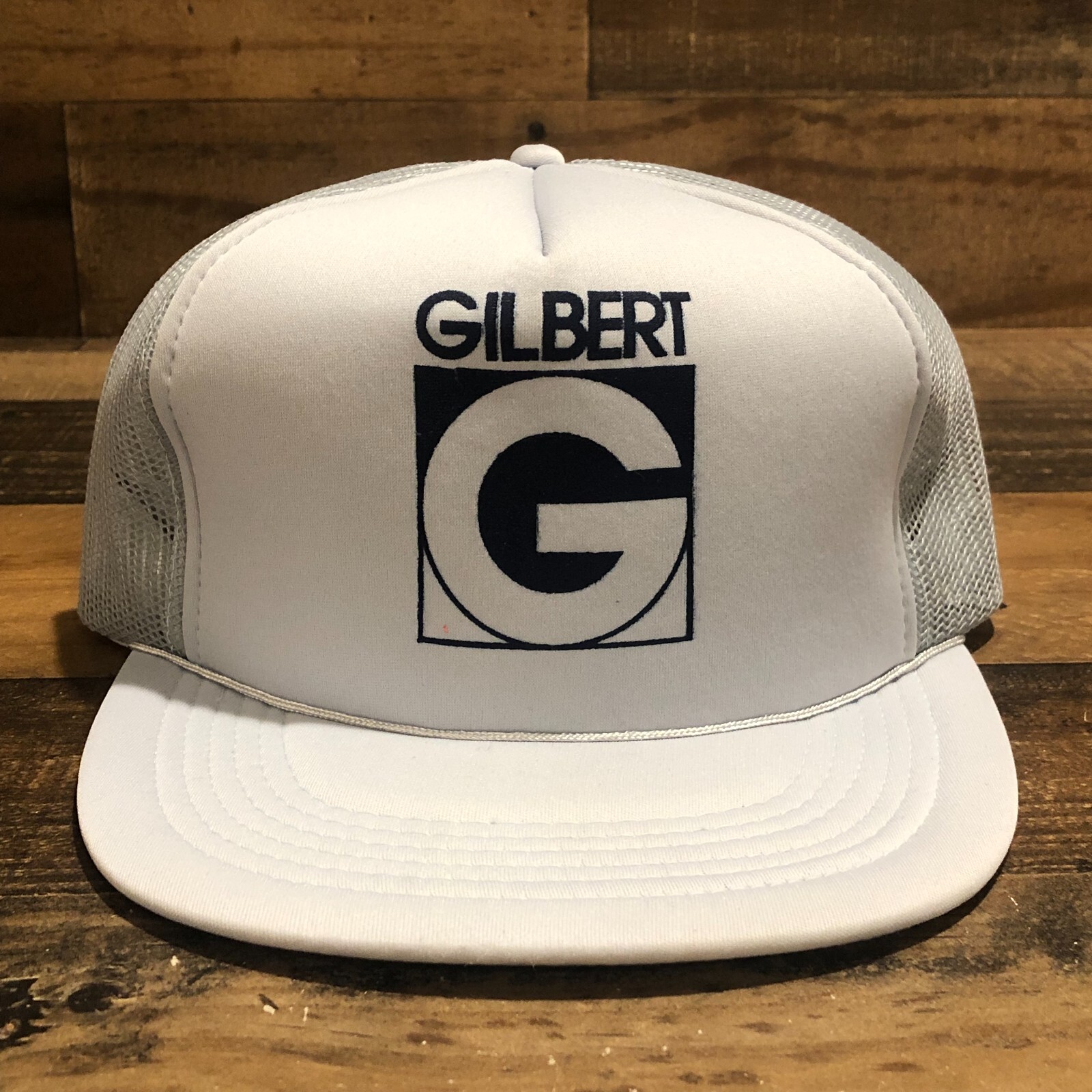 Vintage Gilbert Hat Snapback Trucker Cap Mens Gray Trucking Farming 90s ...