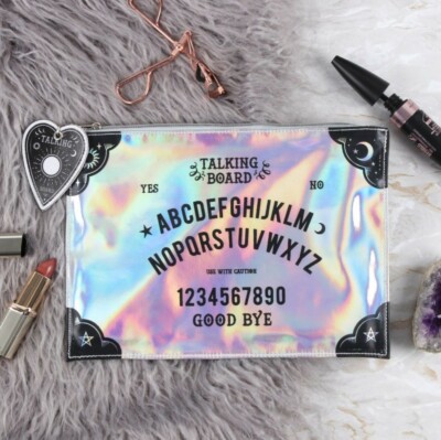 OUIJA BOARD Makeup Bag pencil case black pen spirit pentagram sun moon ...