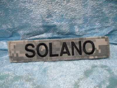 Name Tag Military Patch SOLANO | eBay