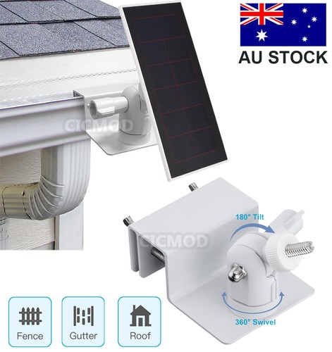 Weatherproof gutter mount Bracket for Arlo/ Ring/ Eufy/Blink solar ...