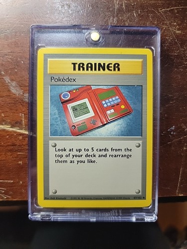 Pokedex 87/102 Base Set Rare Trainer Pokemon Card Excellent Near Mint ...