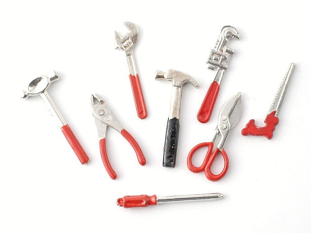 1/12TH DOLLS HOUSE WORKMAN'S TOOLS SET OF 8 | eBay