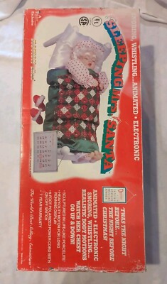 VINTAGE TELCO MOTION-ETTES SLEEPING MRS. SANTA SNORING WHISTLING BOX ...