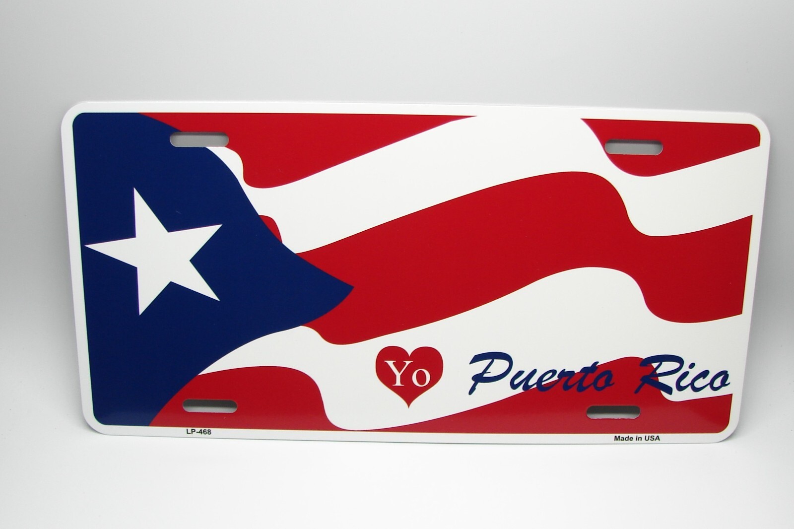 PUERTO RICO FLAG I LOVE PUERTO RICO METAL CAR NOVELTY LICENSE PLATE ...