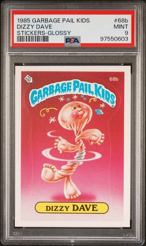 1985 Garbage Pail Kids Series 2 OS2 DIZZY DAVE 68b GLOSSY PSA 9 Live ...