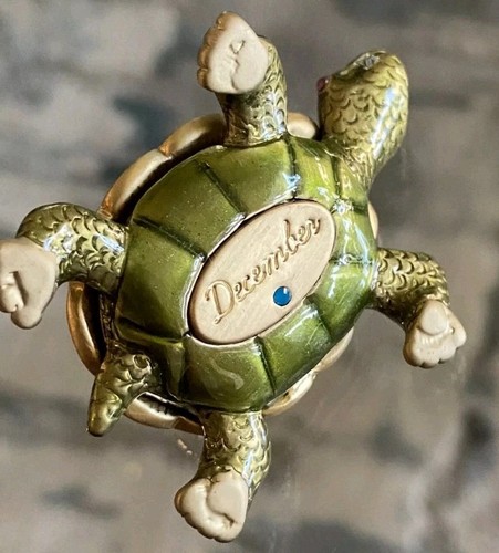 JAY STRONGWATER DECEMBER BIRTHSTONE ENAMEL TURTLE TRINKET BOX | eBay