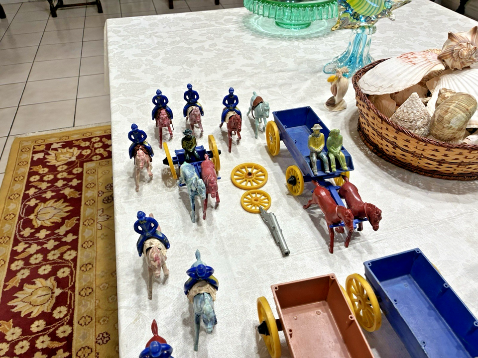 REL Hard Plastic COWBOYS Wagons & Horses 1950's | eBay