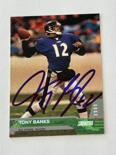Tony Banks 2000 Topps Stadium Club Authentic Signed Autograph Auto Card ...