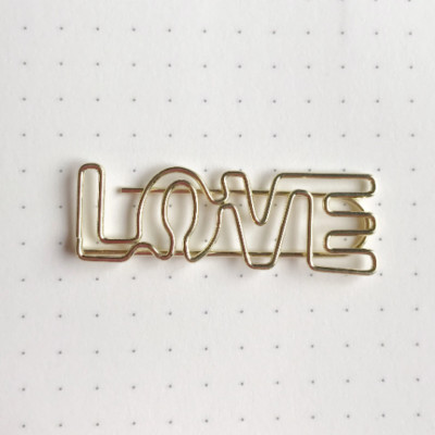 2pc Gold Love Paperclip | eBay