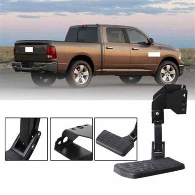 Rear Bed Step Retractable Bumper Truck Step For 2010-18 Dodge Ram 1500 ...