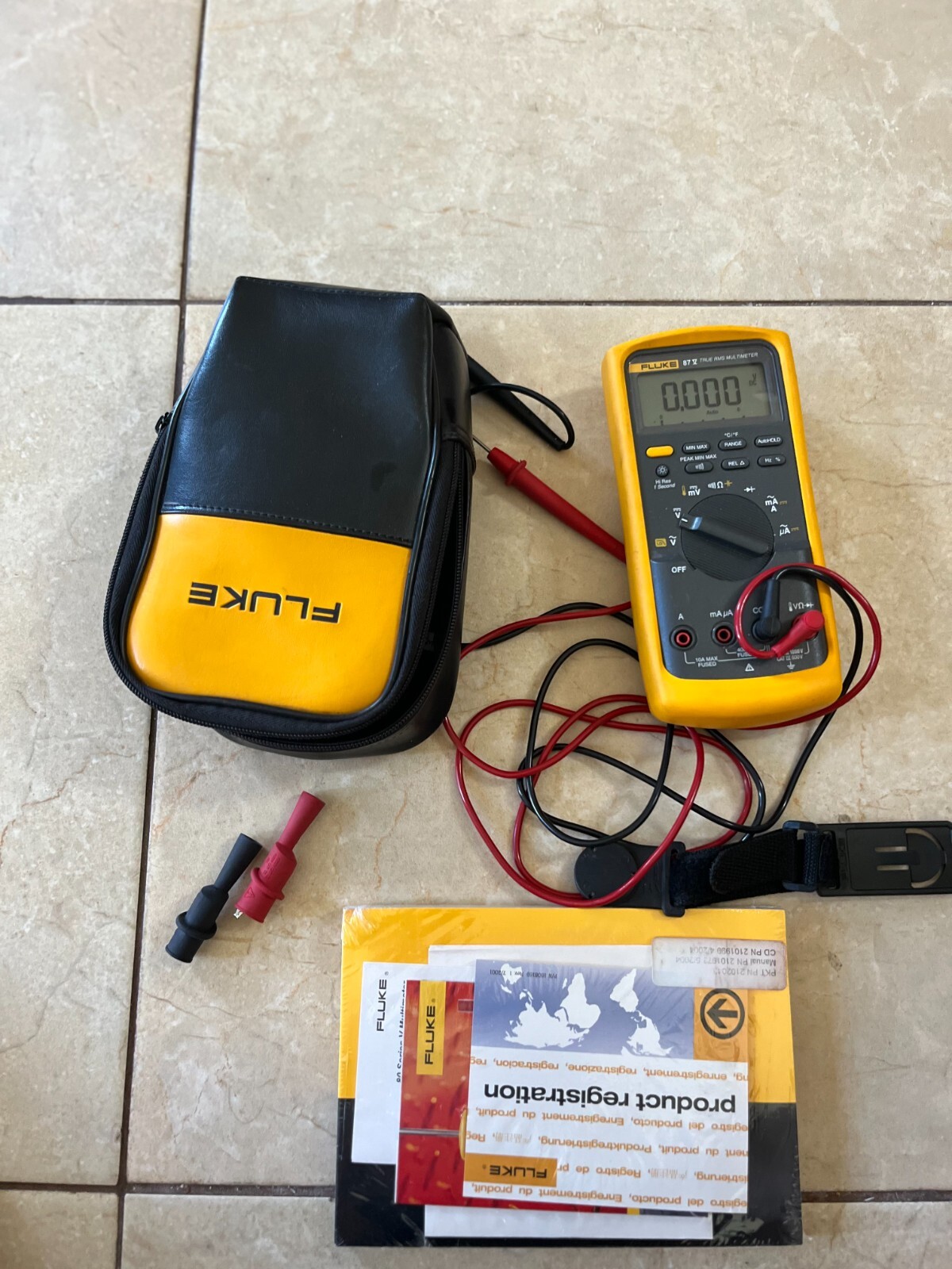 Fluke 87-V Industrial TRUE RMS Multimeter with OEM Leads and Case (87V ...