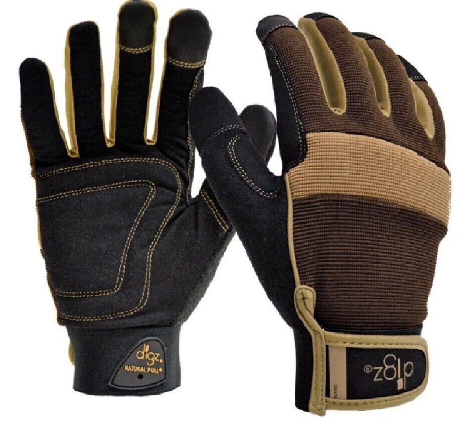 DIGZ MEN'S GARDENER TOUCHSCREEN COMPATIBLE GLOVES LARGE DURABLE FABRIC ...