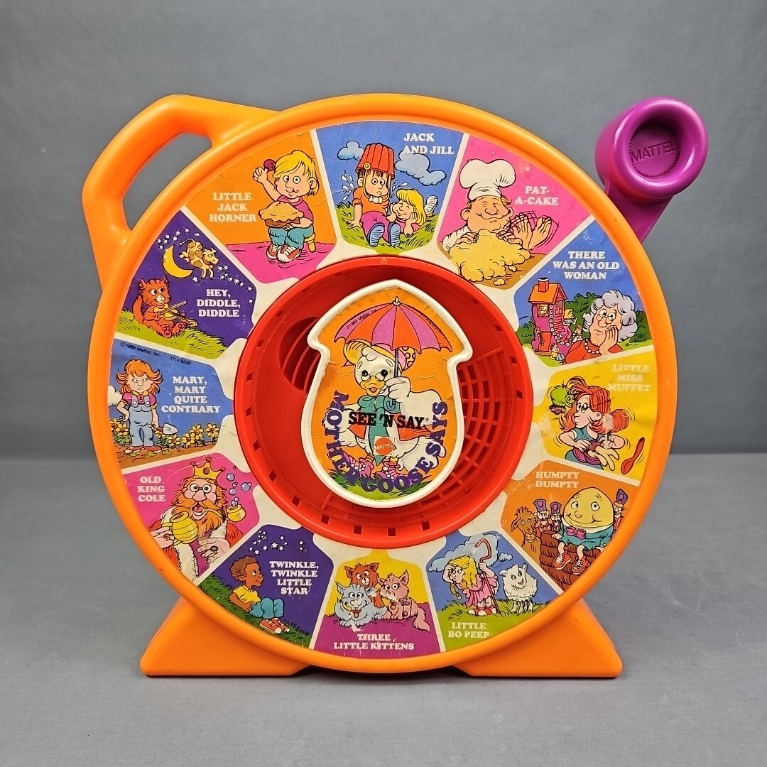 Vintage 1989 Mattel talking MOTHER GOOSE See 'N Say See And Say TESTED ...