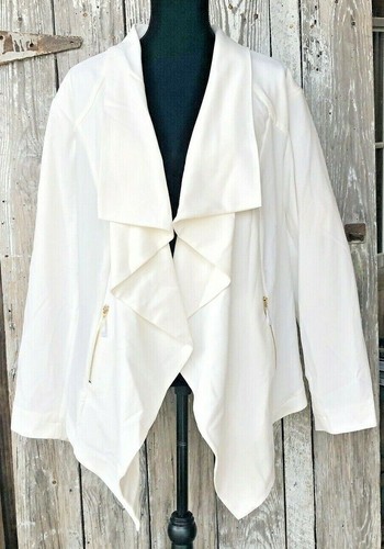 size large White Draped Jacket Lightweight by Monroe and Main new | eBay
