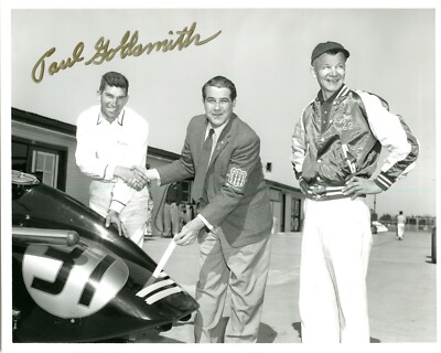 PAUL GOLDSMITH AUTOGRAPHED INDY 500 DRIVER NASCAR MOTORCYCLE 8 X 10 ...