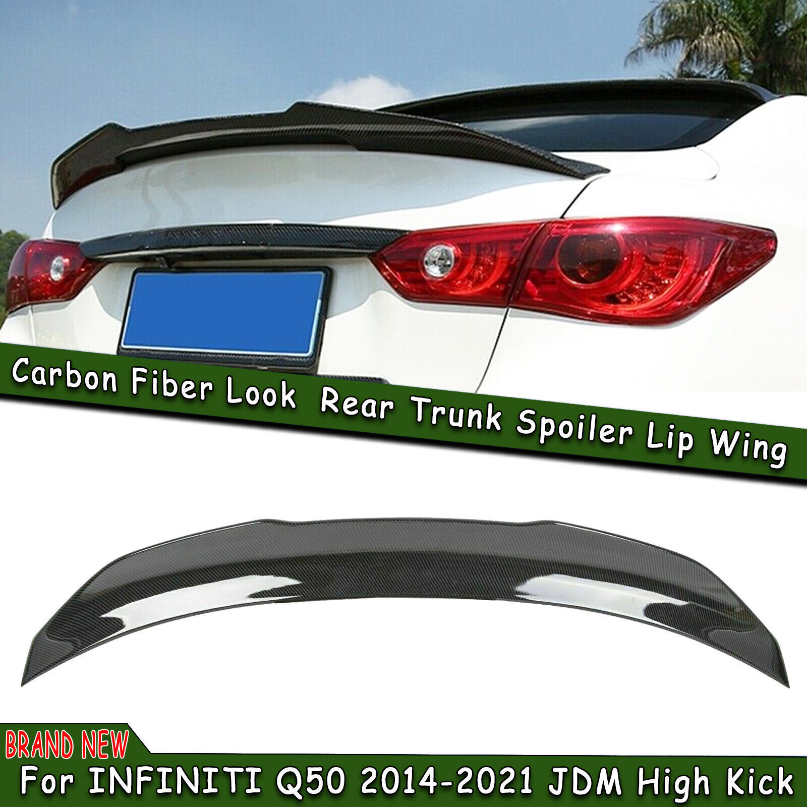 For 2014-2023 2015 Infiniti Q50 PSM High Kick Duckbill Rear Trunk ...