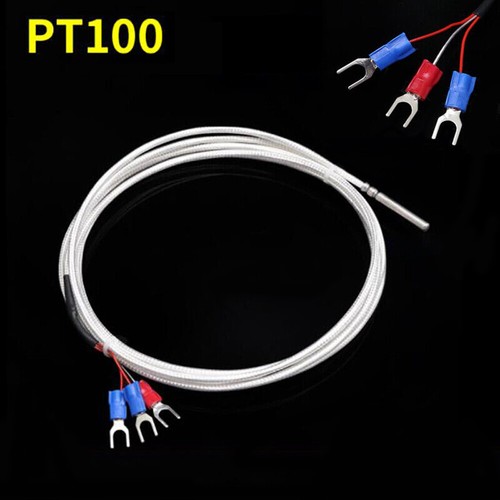 PT100 4 x30mm Temperature Sensor 3-Core PTFE Shielded Cable Wire TEMP ...
