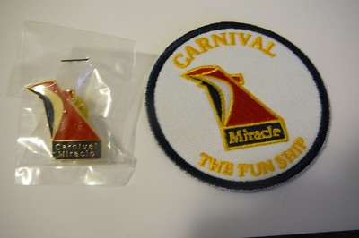 CARNIVAL CRUISE LINES MIRACLE platinum past guest VIP PIN AND IRON ON ...
