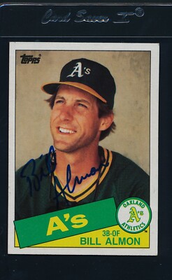 1985 Topps #607 Bill Almon A's Signed Auto *16271 | eBay