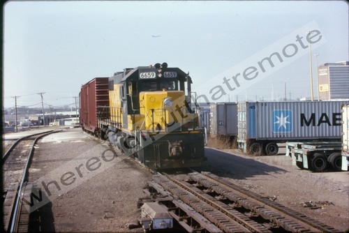 Original Slide Chicago & NorthWestern CNW 6659 EMD SD38-2 Proviso ILL 3 ...
