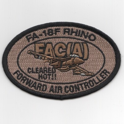 FA-18F RHINO FAC-A AIRBORNE HORNET EMBROIDERED DESERT PATCH | eBay