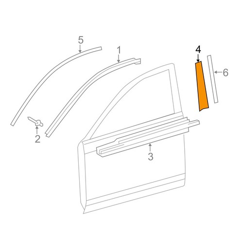 Genuine OEM Door Reveal Molding for Toyota 7575606080 | eBay