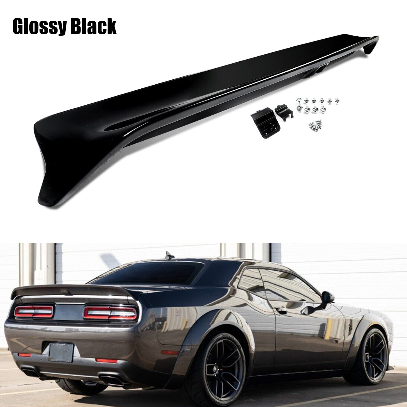 Fits For 08-22 Dodge Challenger Hellcat Rear Spoiler w/Camera Hole ...