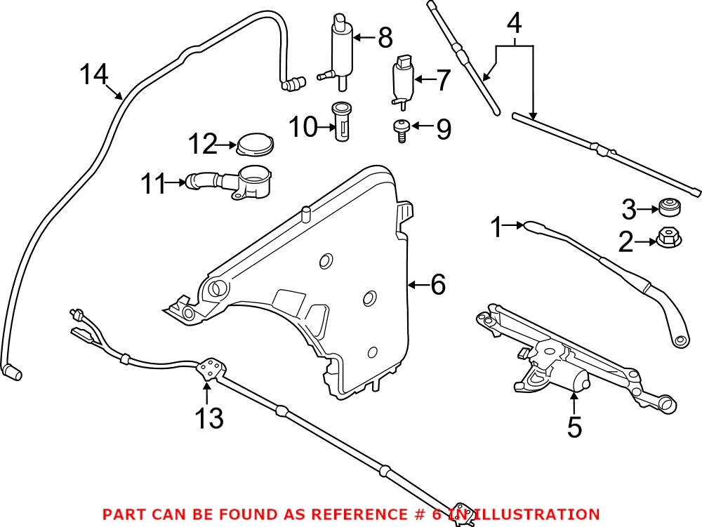Genuine OEM Washer Fluid Reservoir For BMW 61667241680 | eBay