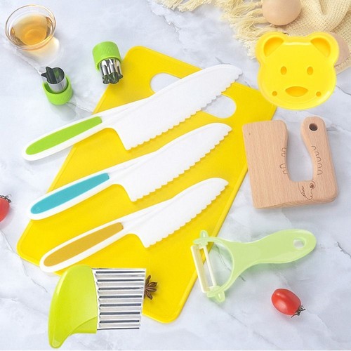 Multi-functional Kids Cooking Cutter Set Plastic Toddler Kitchen ...