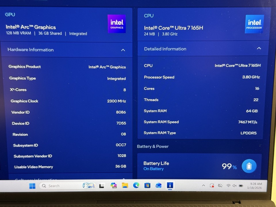 Dell Precision 5490 14" Core Ultra 7 165H 3.8GHz 64GB LPDDR5 RAM 1 TB ...
