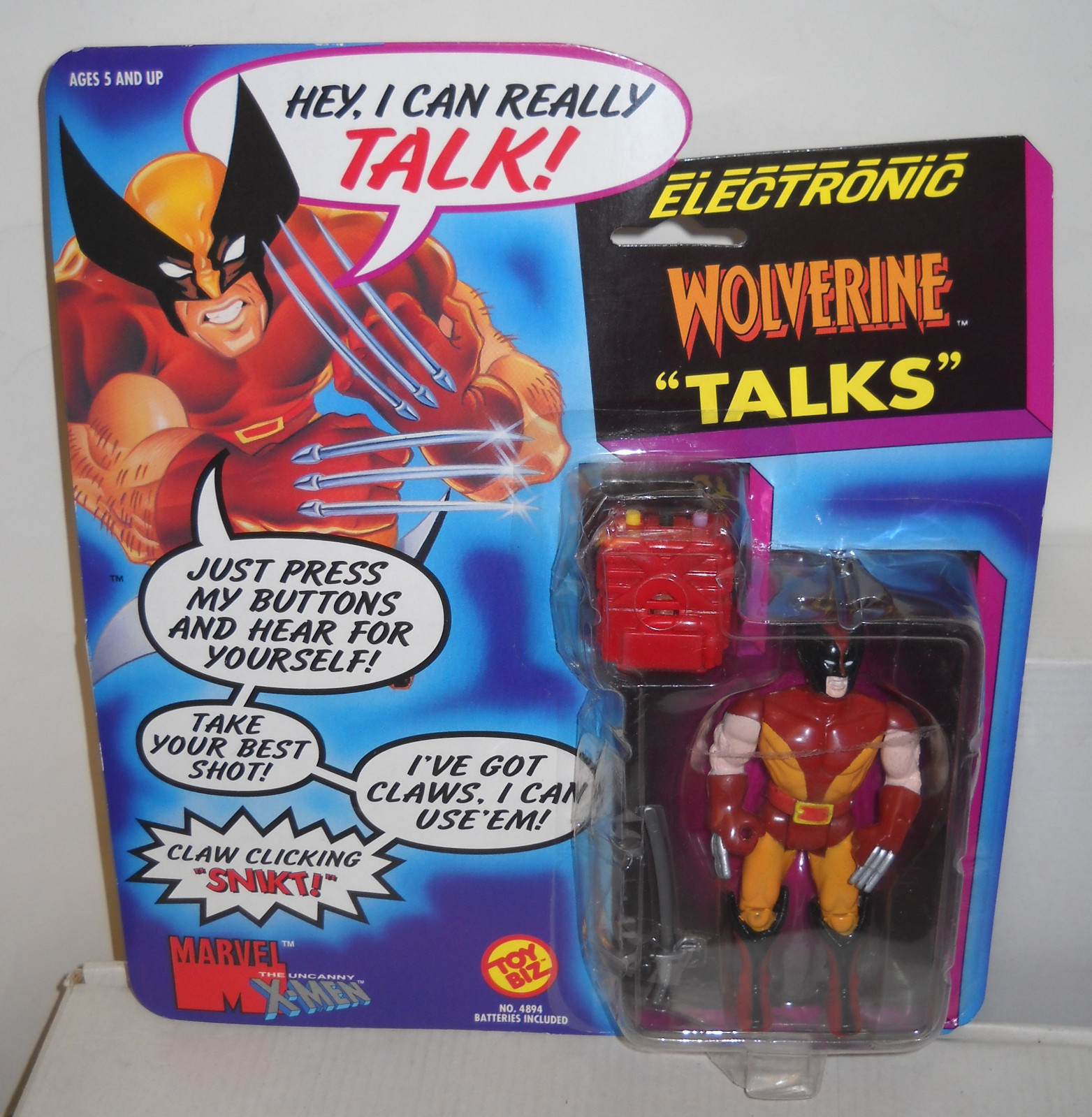 #7396 NRFC Toy Biz Marvel Superheroes X-Men Talking Wolverine Action ...