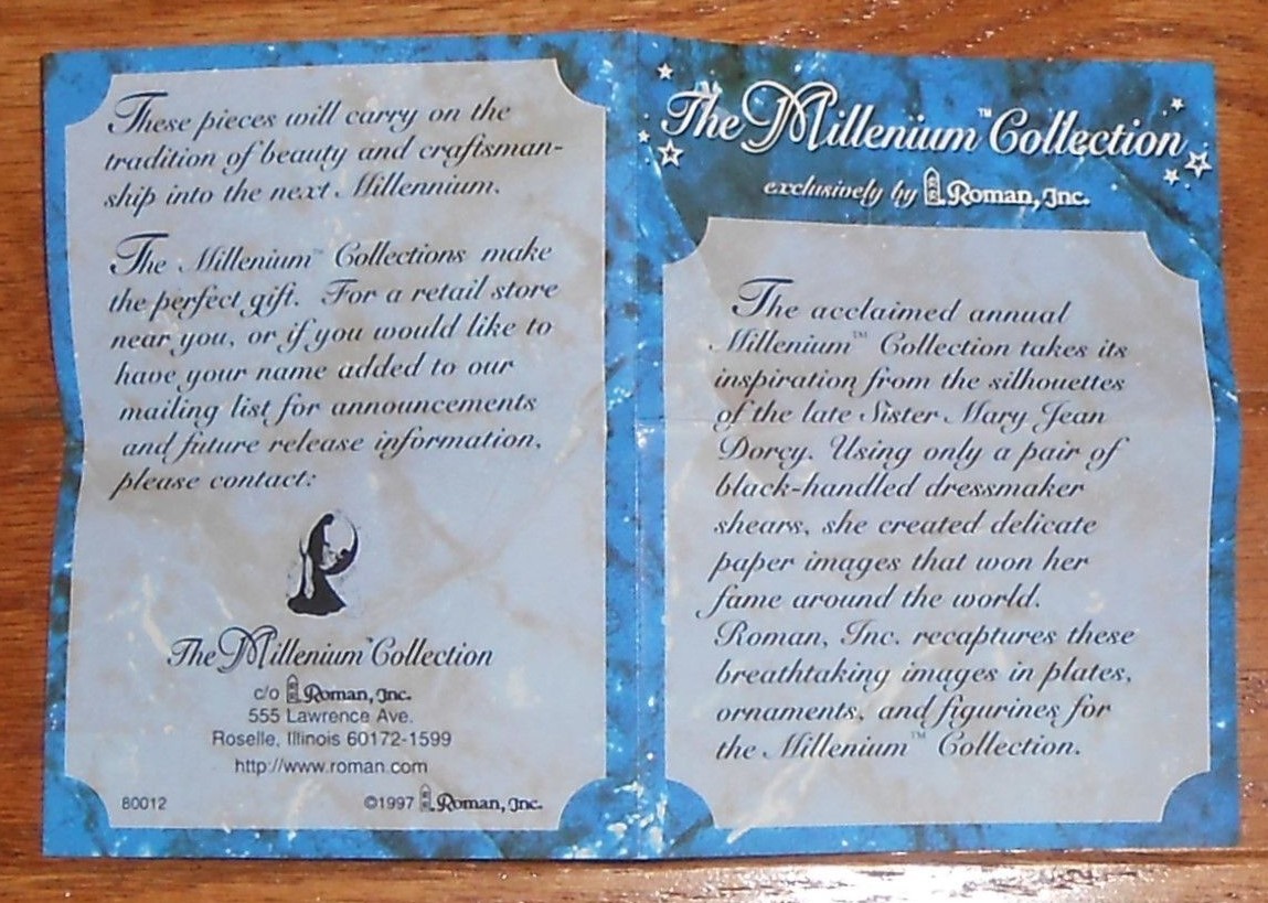 ROMAN, INC. MILLENIUM COLLECTION "HEAVEN'S BLESSING" CRADLE MEDAL ...