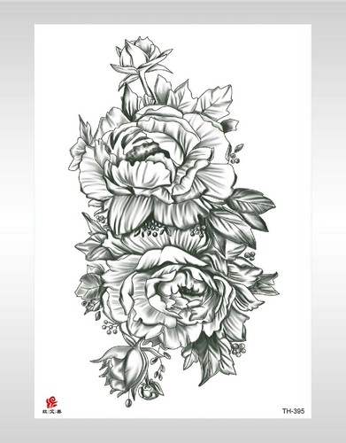 tramp stamp cover up ideas vintage rose large 8.25" arm tattoo | eBay