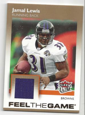 Jamal Lewis 2007 Fleer Football Card Game Used Feel The Game Card | eBay