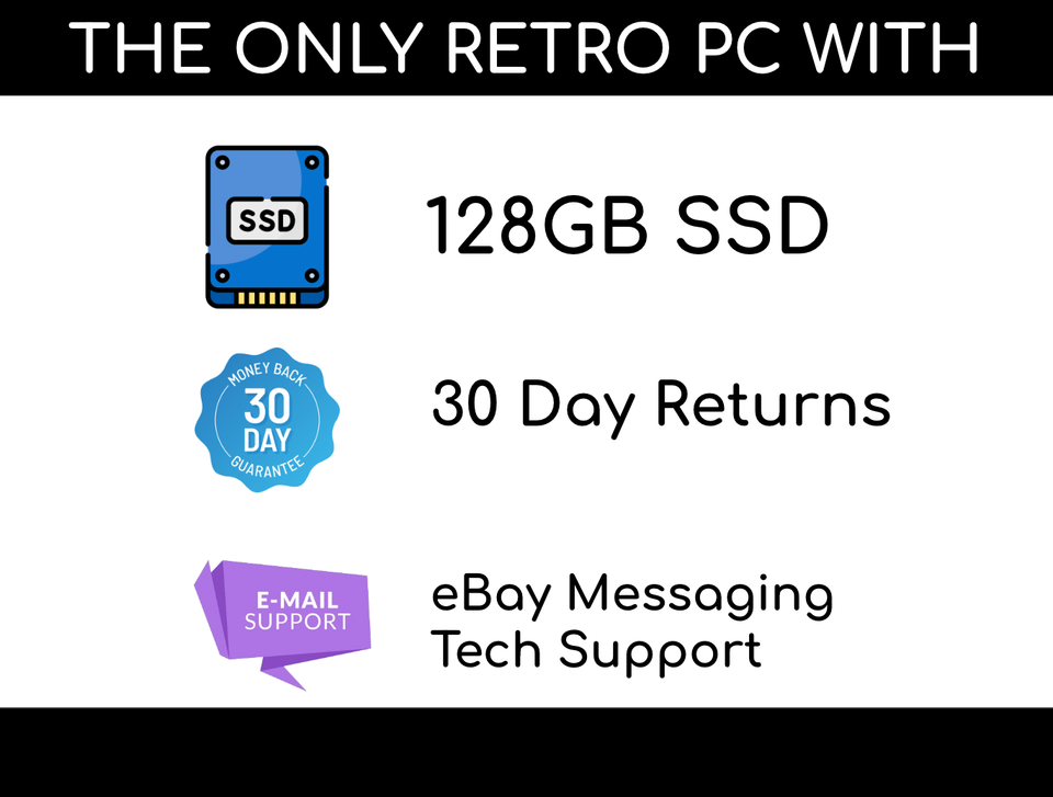 HP PC, 1GHz CPU, 128GB+ SSD, Parallel Port and Serial, Windows XP PRO ...