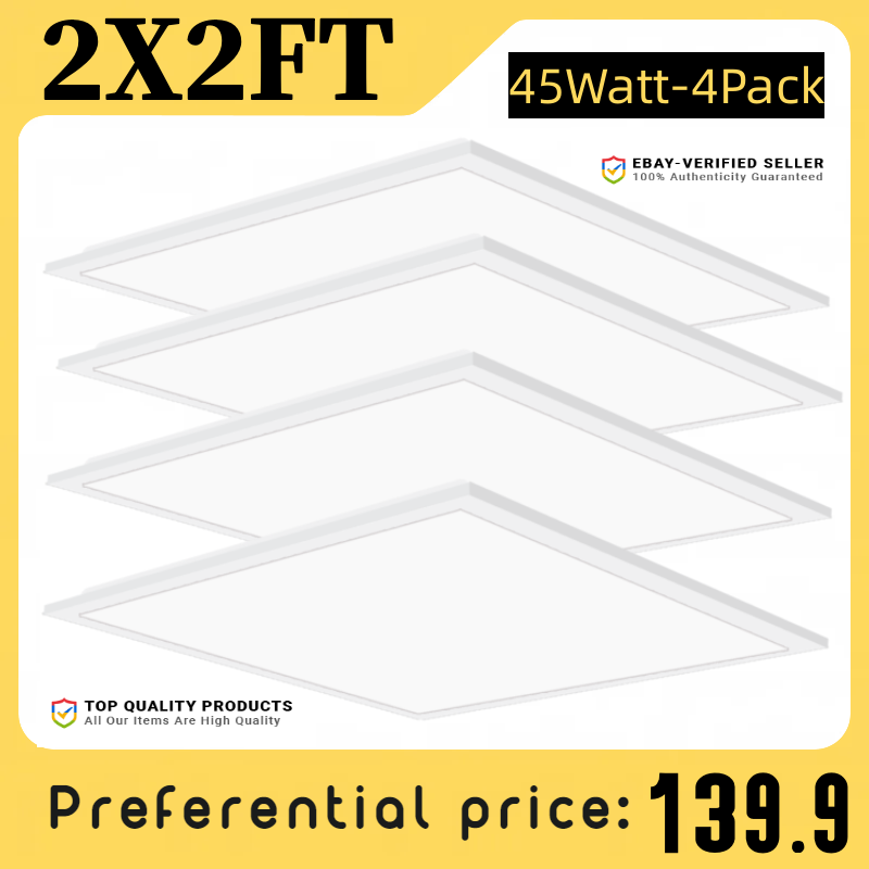 2x2 FT LED Flat Panel Light Dimmable 24x24 inch LED Drop Ceiling Lights ...