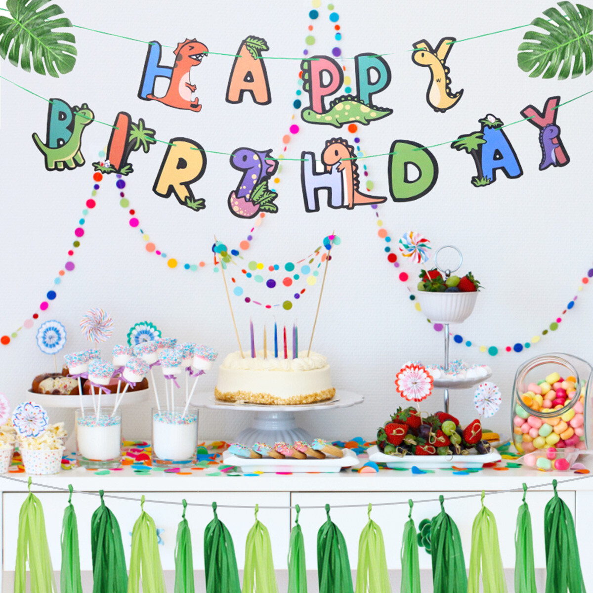 Cute Cartoon Dinosaur Foil Balloons Set Party Theme Dinosaur Birthday ...