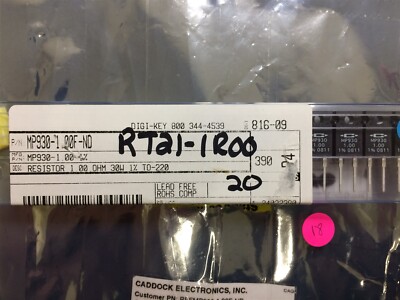 MP930-1.00-1% CADDOCK RES 1 OHM 1% 30W TO220 ROHS 2 PIECES | eBay