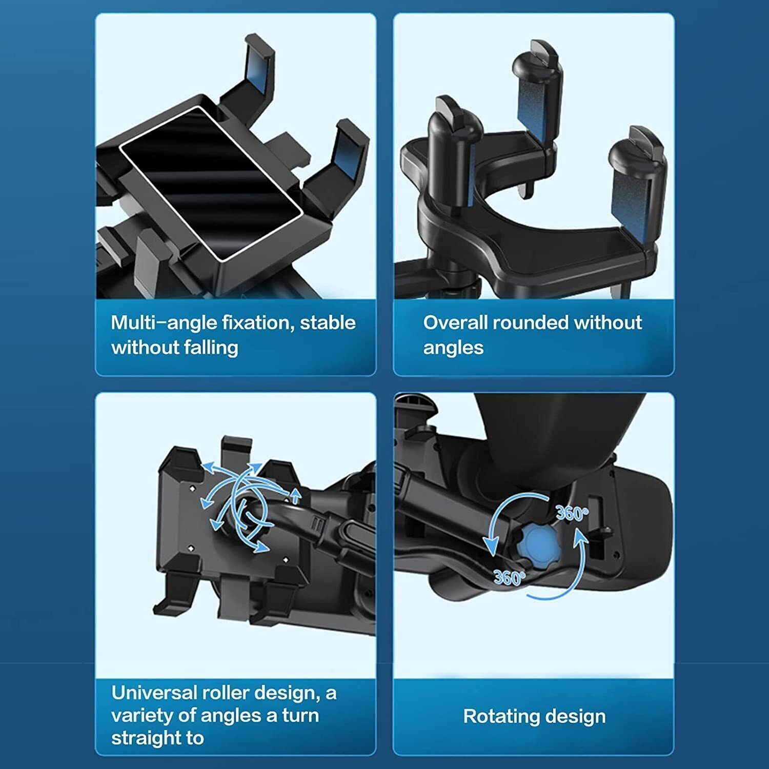 360° Rotatable Phone Mount Holder Car Accessories Universal For Cell ...