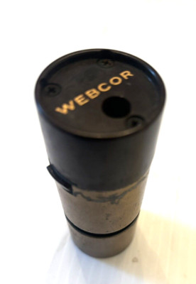 Vintage Brown Painted Metal WEBCOR 45 RPM 3.5" Tall Spindle Stacker ...