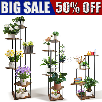 Iron plant stand Multi-tier plant stand Space-saving Rotating plant ...