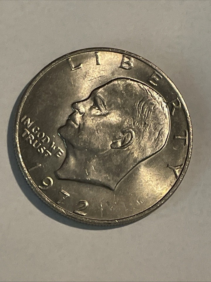 1972 Eisenhower Dollar Coin Rare No Mint Mark Very Fine | eBay