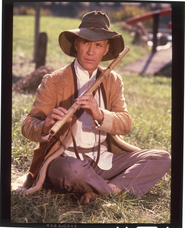 David Carradine Kung Fu Shaolin Monk Caine with flute Original 4x5 ...