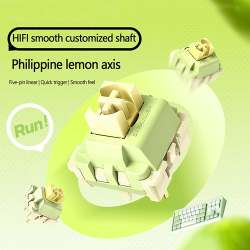 10pcs Silent Lemon Switch Lubed Switches For Mechanical Keyboard ...